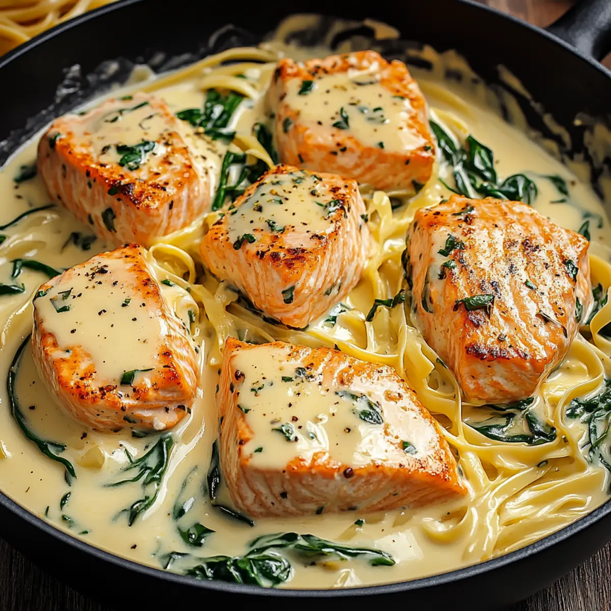 Easy Creamy Salmon Florentine – Irresistible Garlic Parmesan Delight
